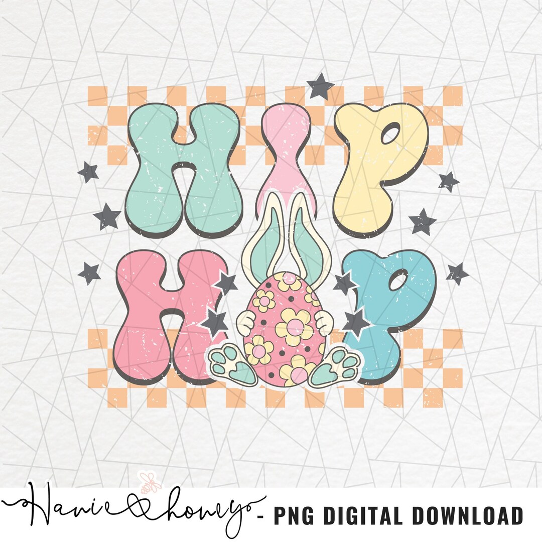 Hip Hop Png - Easter Png - Retro Easter Png - Retro Boho Png - Retro ...