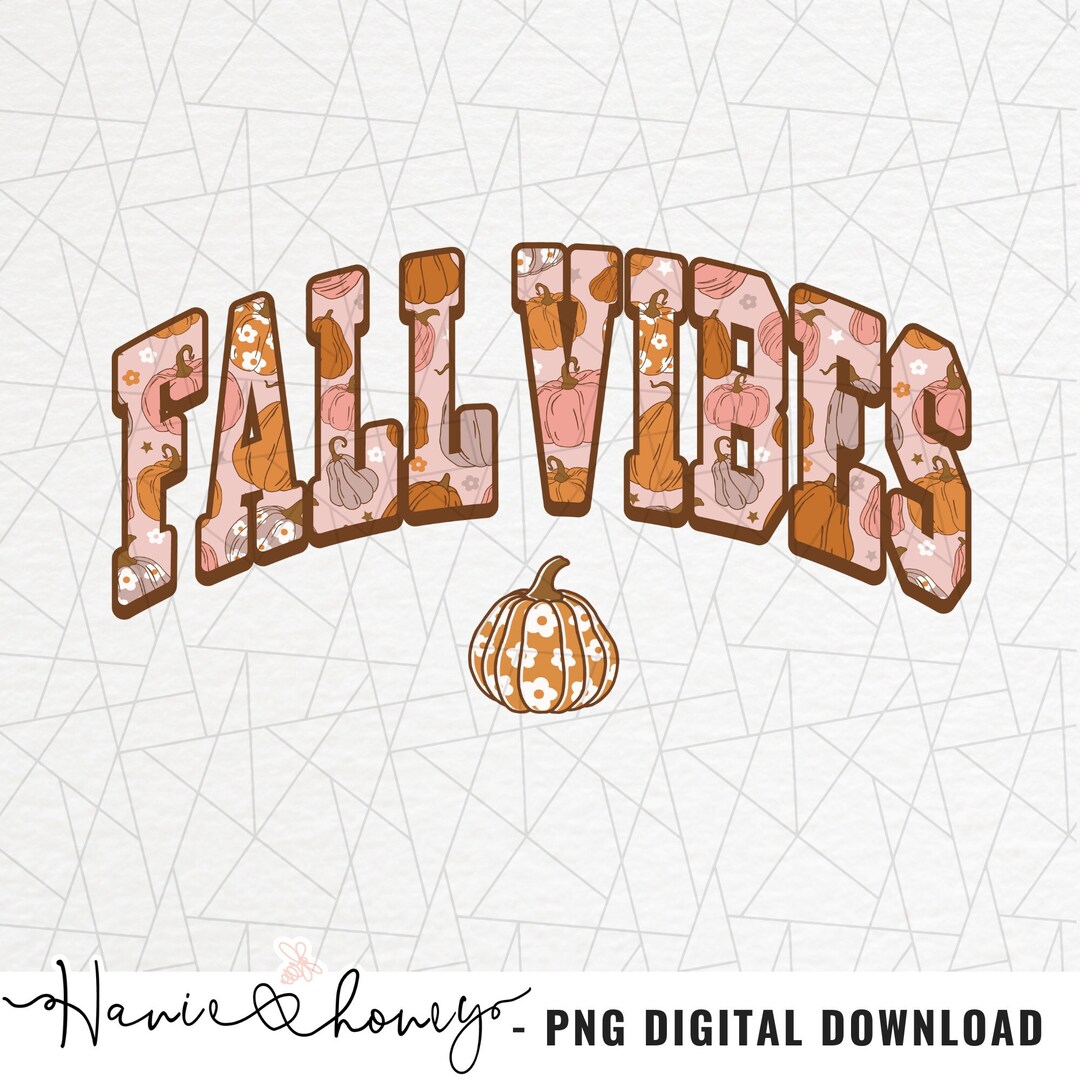 Fall Vibes Png - Groovy Pumpkin Png - Autumn Png - Retro Fall Png ...