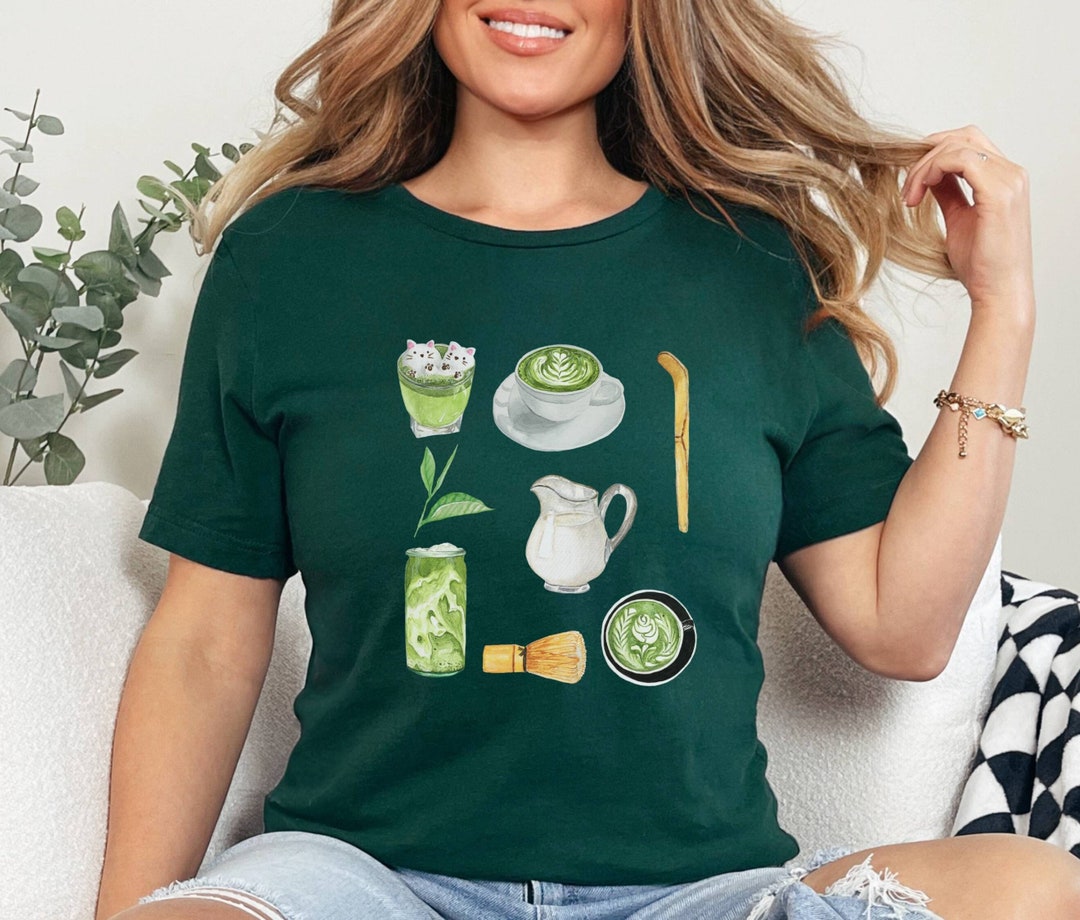 Matcha Starter Kit Tshirt, Matcha Drinker Trendy Tee, Matcha Latte ...