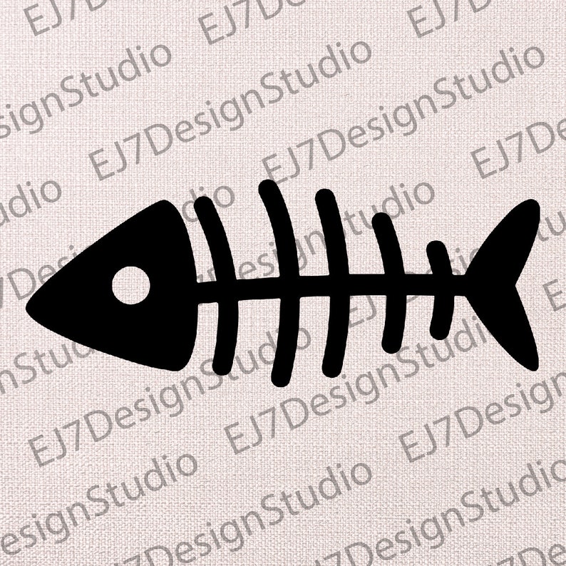 Fish Skeleton Cute SVG PNG JPG for Cricut Laser *digital File Only* - Etsy