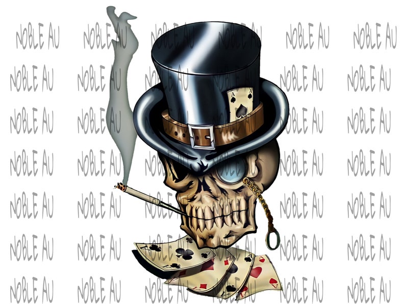 15 Cards PNG Gambling Casino PNG Slot Machine Skull Four - Etsy