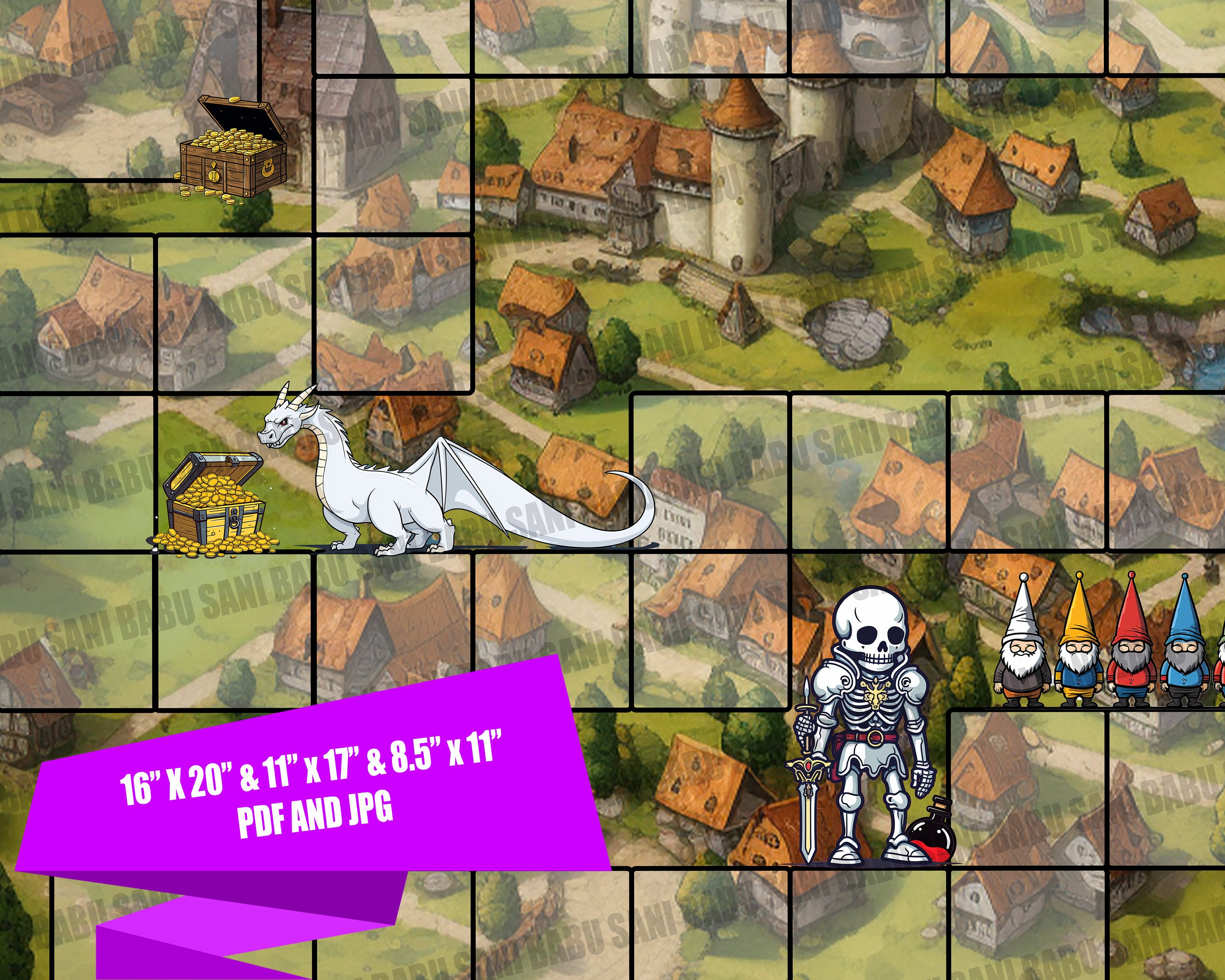 DIY Blank Fantasy Game Board, Kids Game Board, Adult Game Board, Board ...