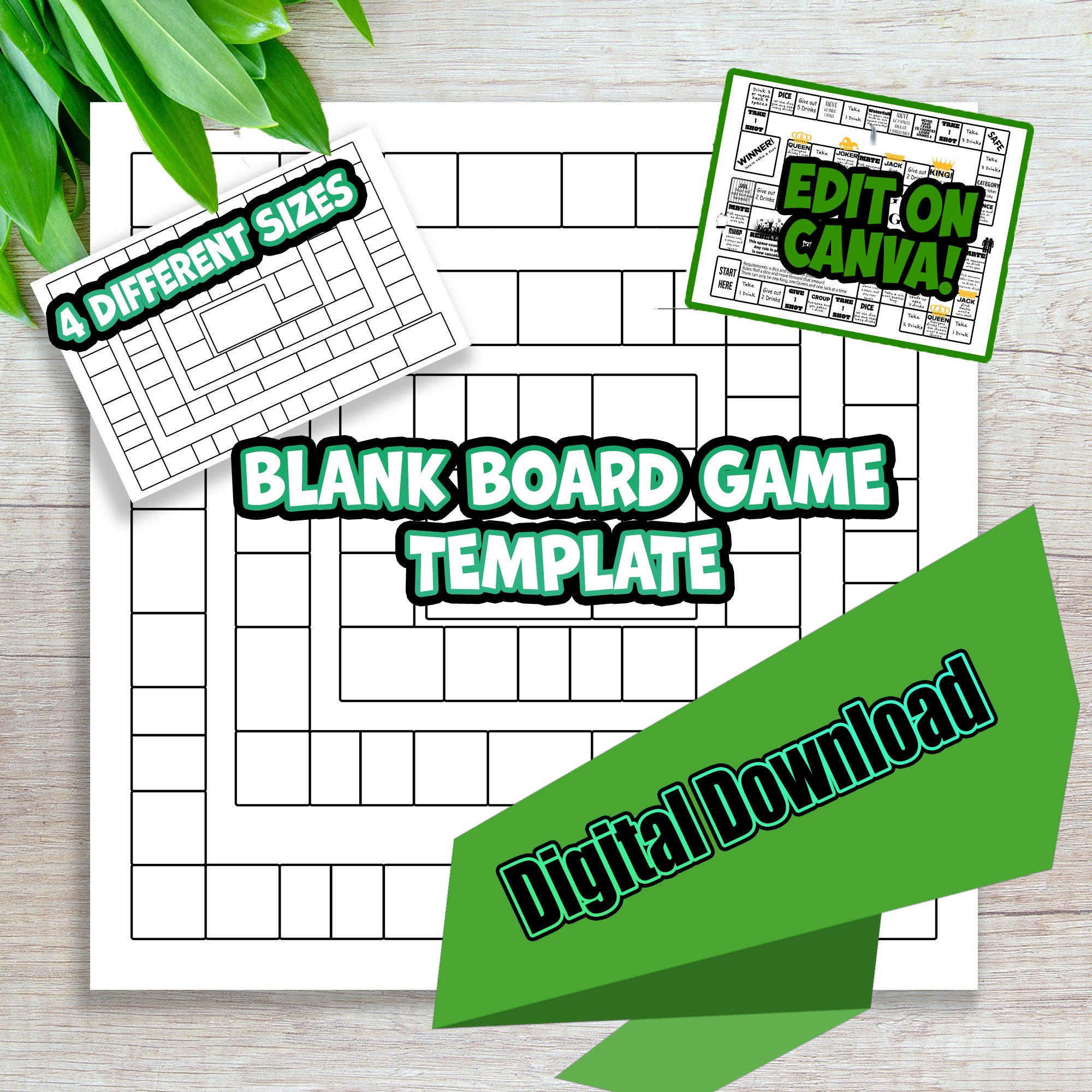 DIY Blank Game Board, Kids Game Board, Adult Game Board, Board Game ...