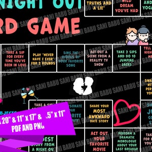 Gals Night Board Game, Girls Night Game, Digital File, Printable ...