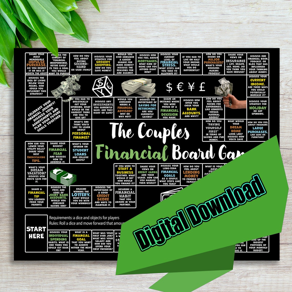 Couples Financial Board Game, Date Night, Finances, Couple ...