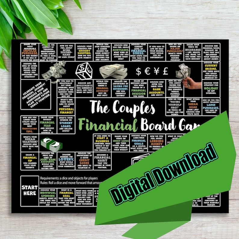 Couples Financial Board Game, Date Night, Finances, Couple ...