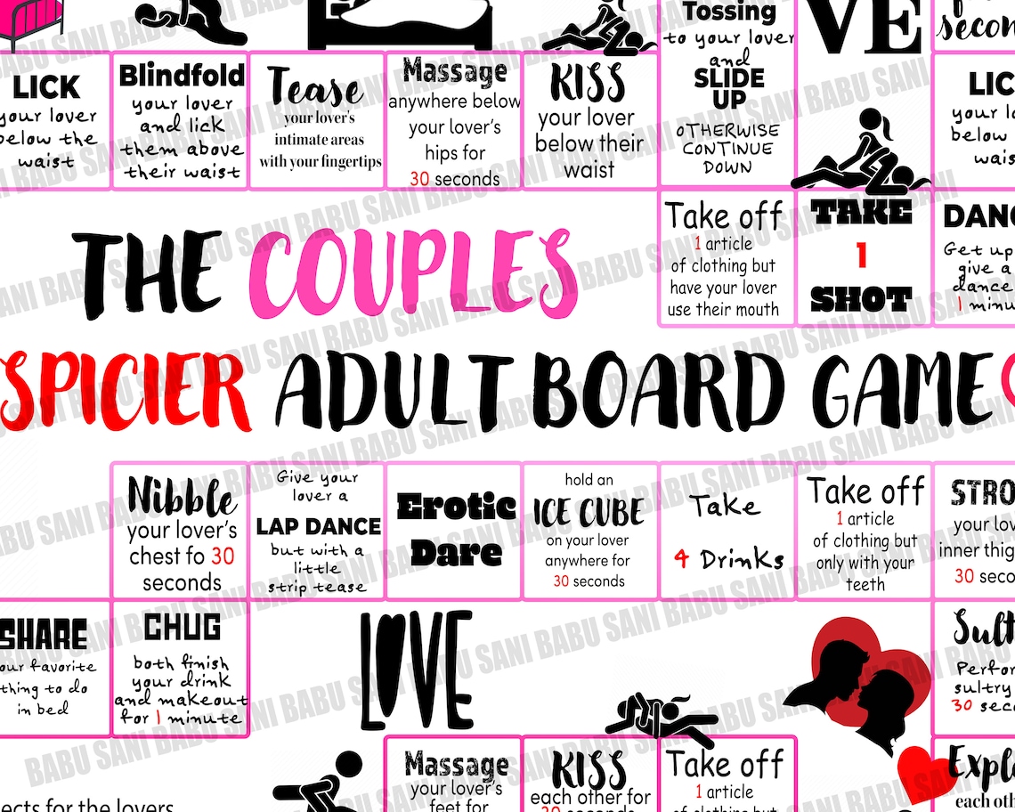 The SPICIER Adult Couple Board Game, Date Night Game, Digital File ...