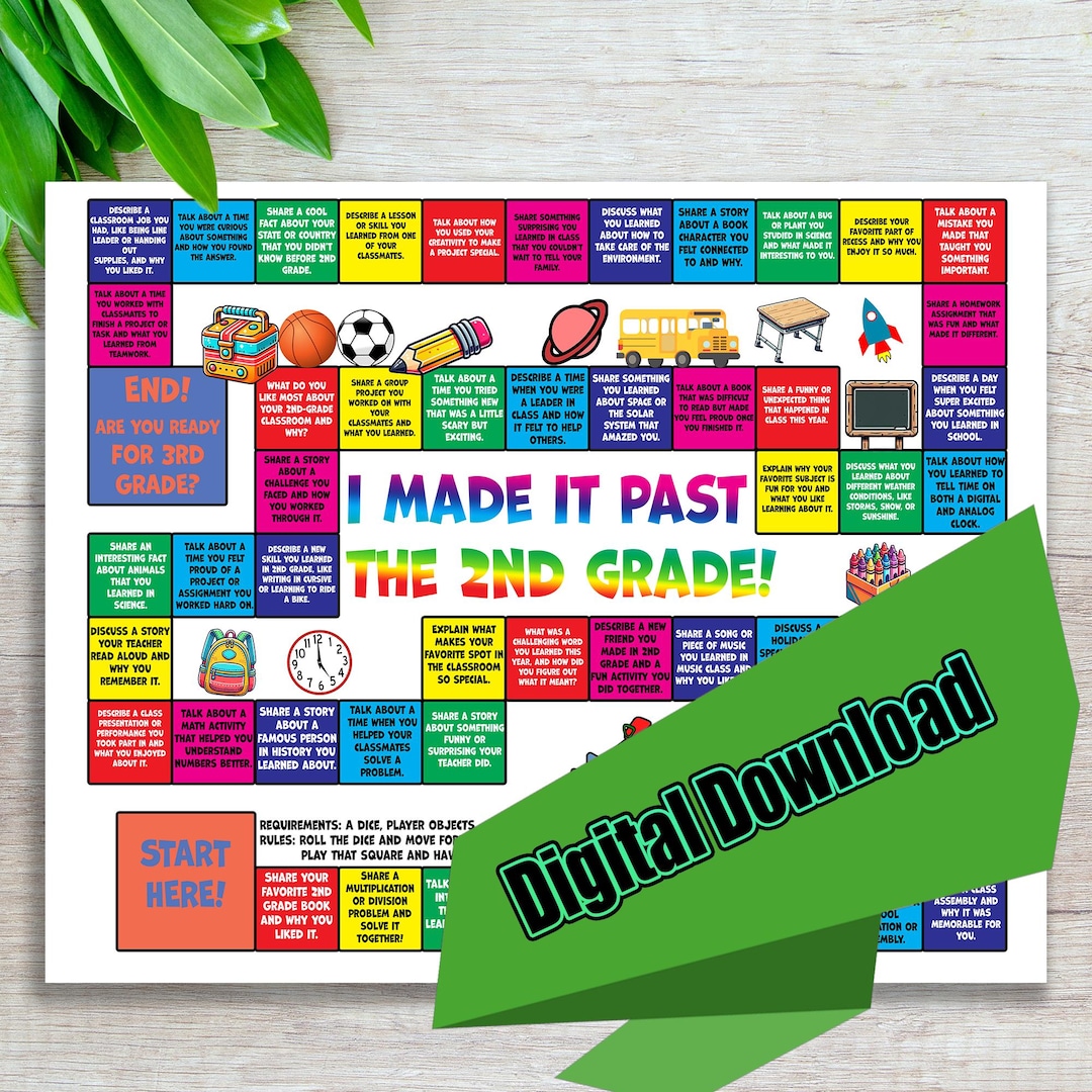 Printable Children's Board Game | I Made It Past the 2nd Grade ...