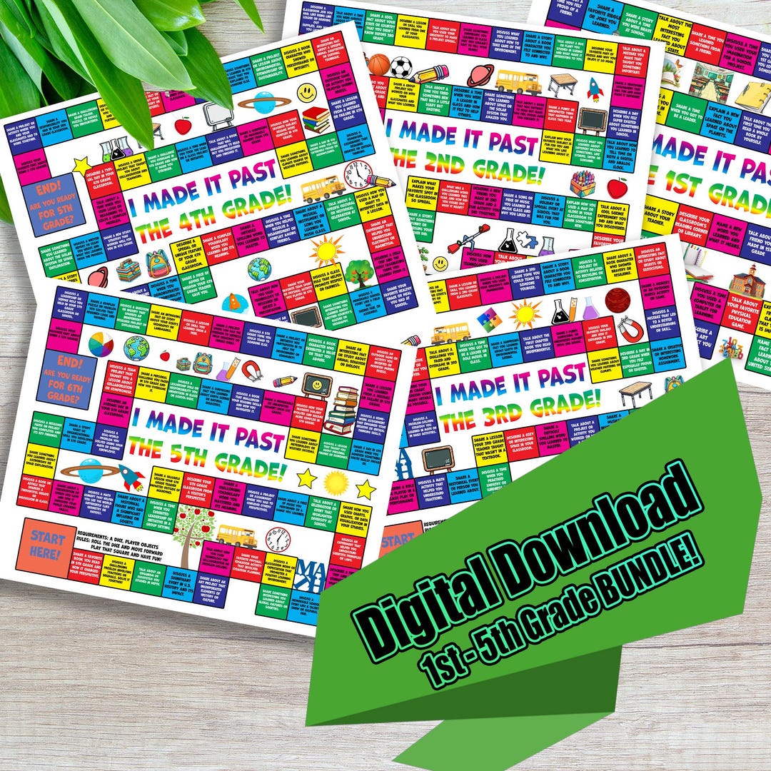 Printable Board Game Bundle | Grades 1-5, Educational (digital Download ...