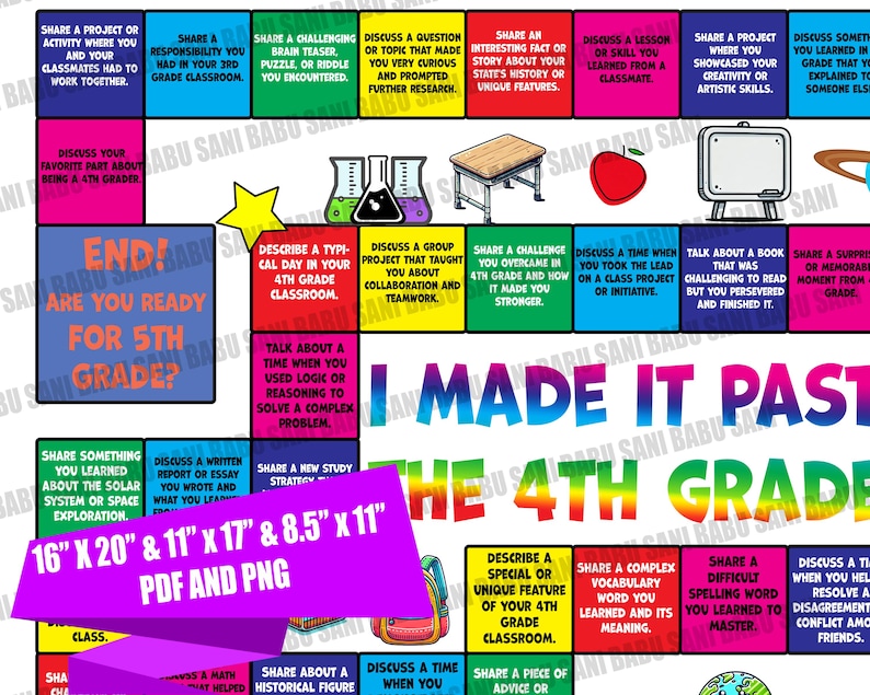 Printable Children's Board Game | I Made It Past the 4th Grade ...