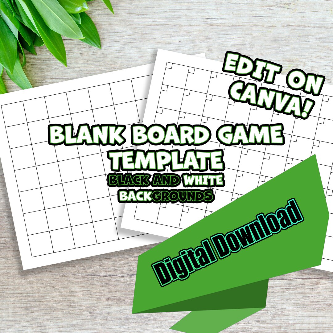 DIY Blank Game Board Grid, Kids Game Board, Adult Game Board, Board ...