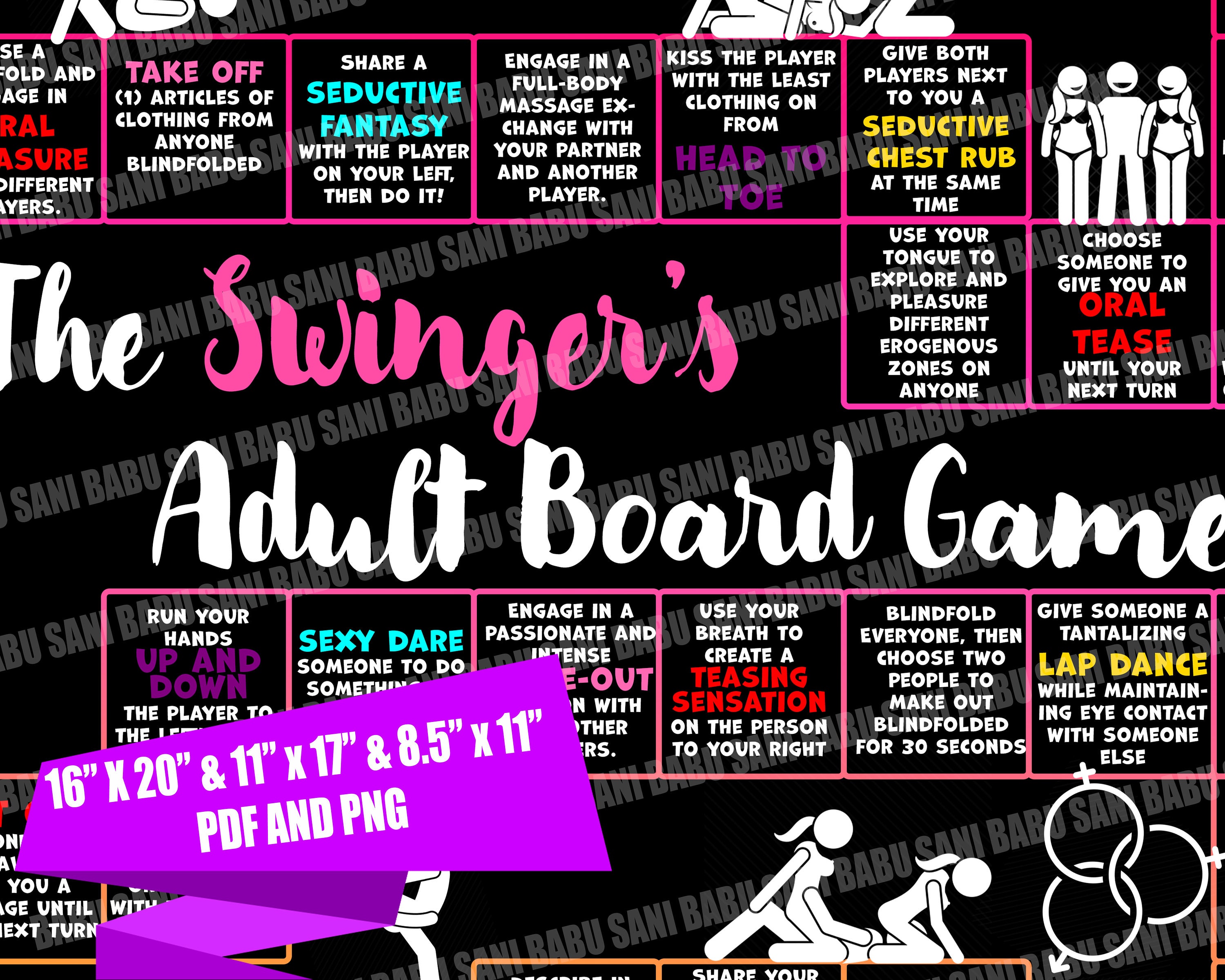 The SWINGER'S Adult Couple Board Game, Double Date Night Game, Digital ...