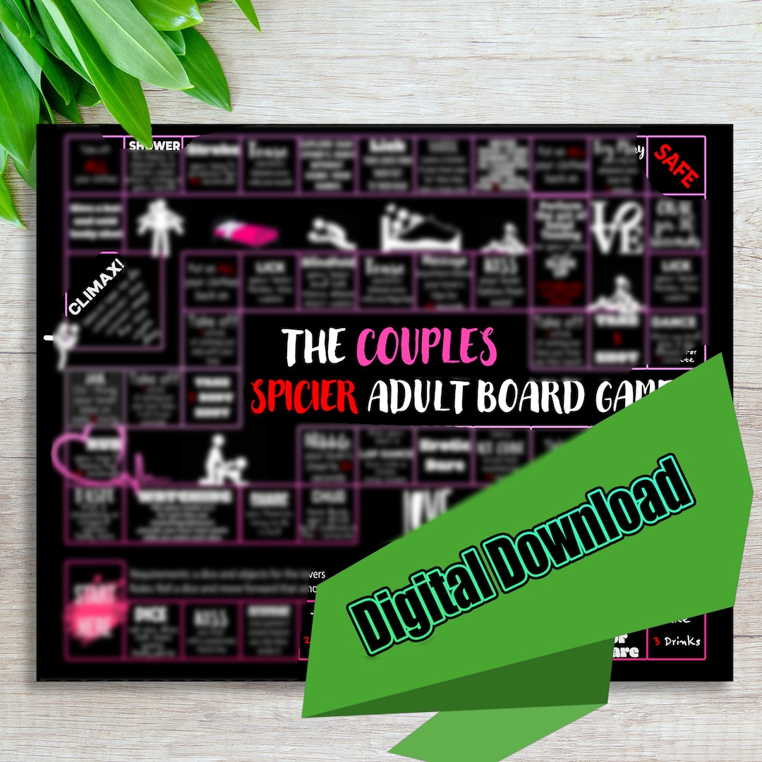 The Spicier Adult Couple Board Game Date Night Game Digital File