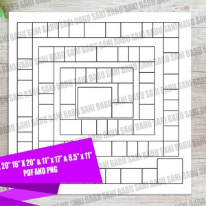 DIY Blank Game Board, Kids Game Board, Adult Game Board, Board Game ...