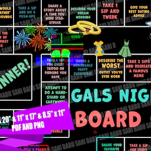 Gals Night Board Game, Girls Night Game, Digital File, Printable ...