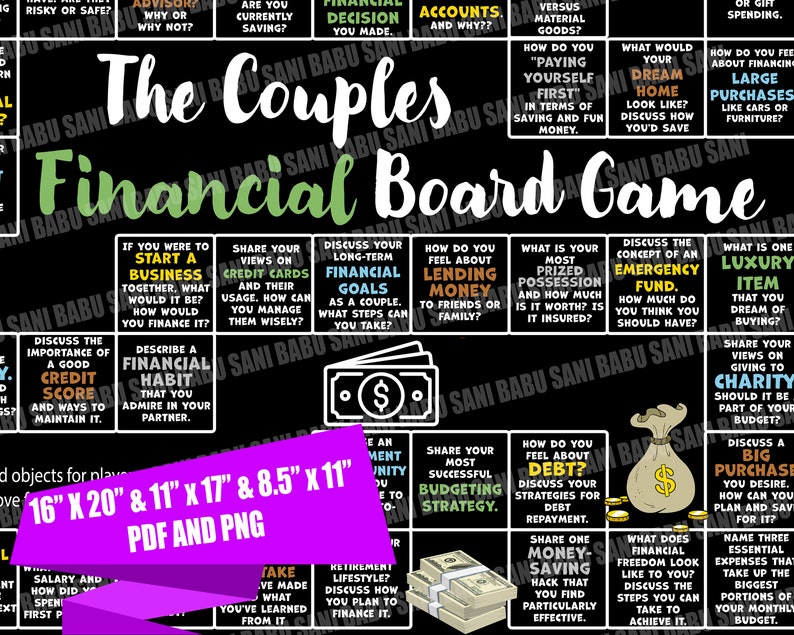 Couples Financial Board Game, Date Night, Finances, Couple ...
