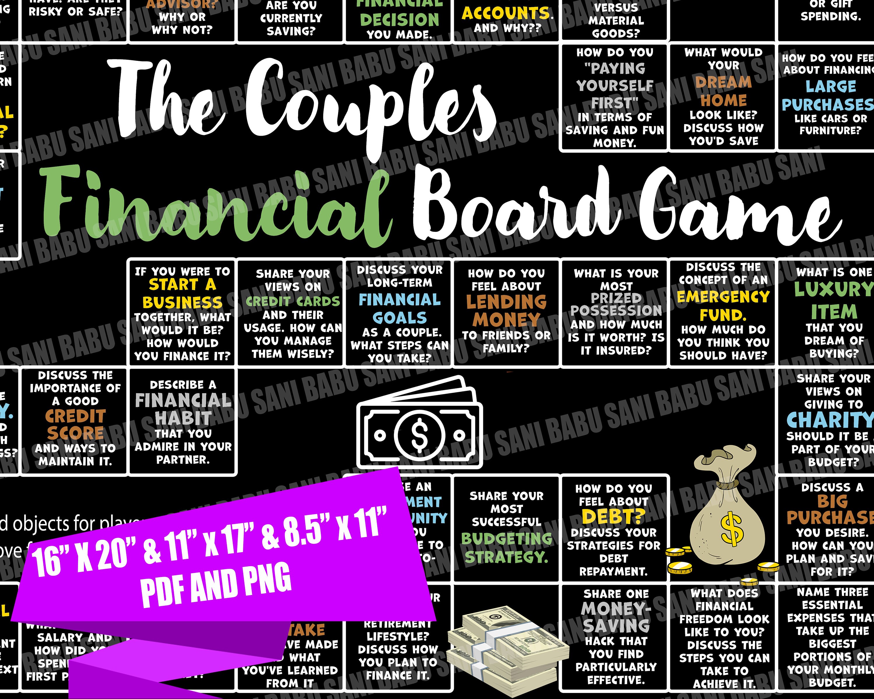 Couples Financial Board Game, Date Night, Finances, Couple ...