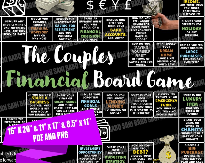 Couples Financial Board Game, Date Night, Finances, Couple ...