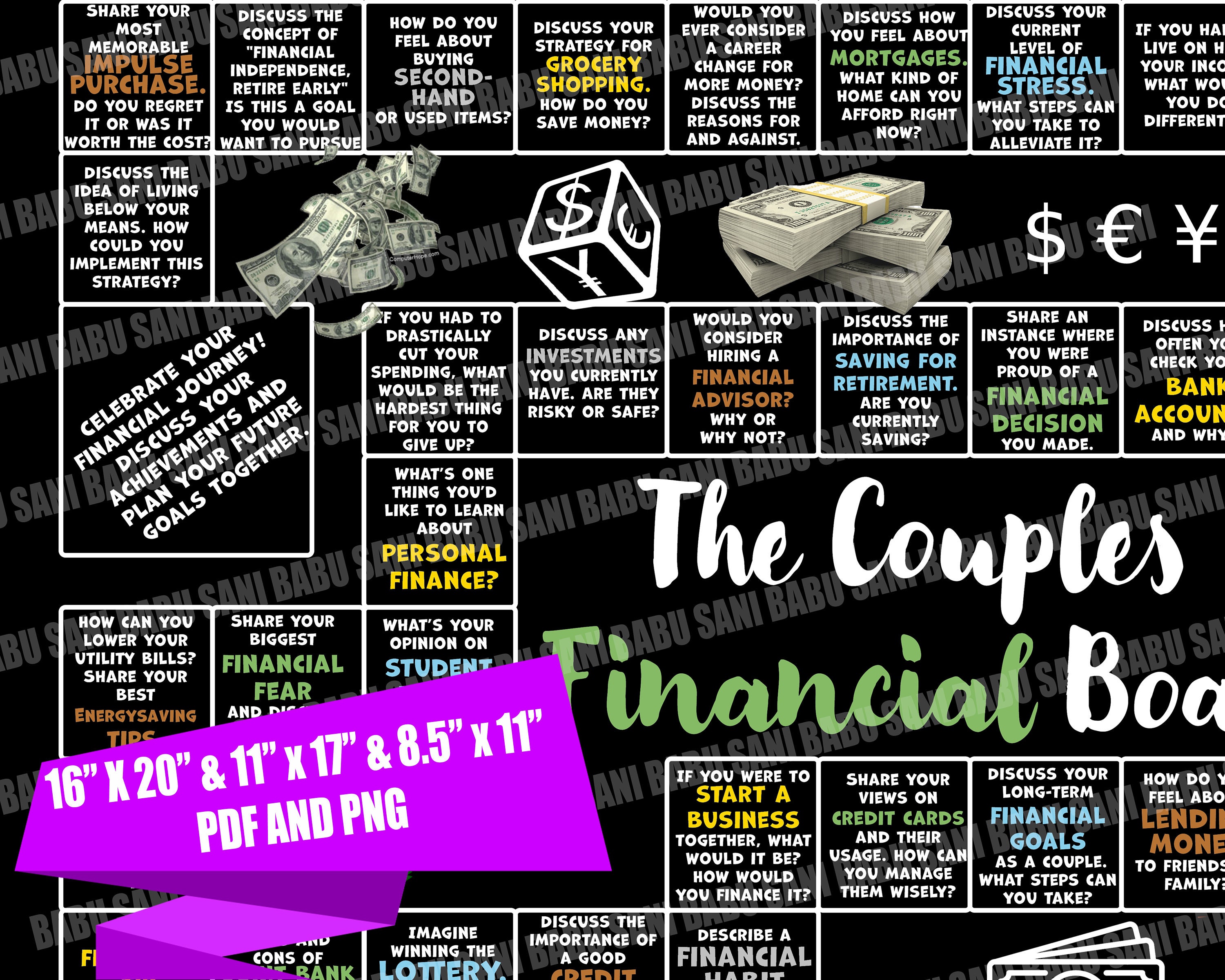 Couples Financial Board Game, Date Night, Finances, Couple ...