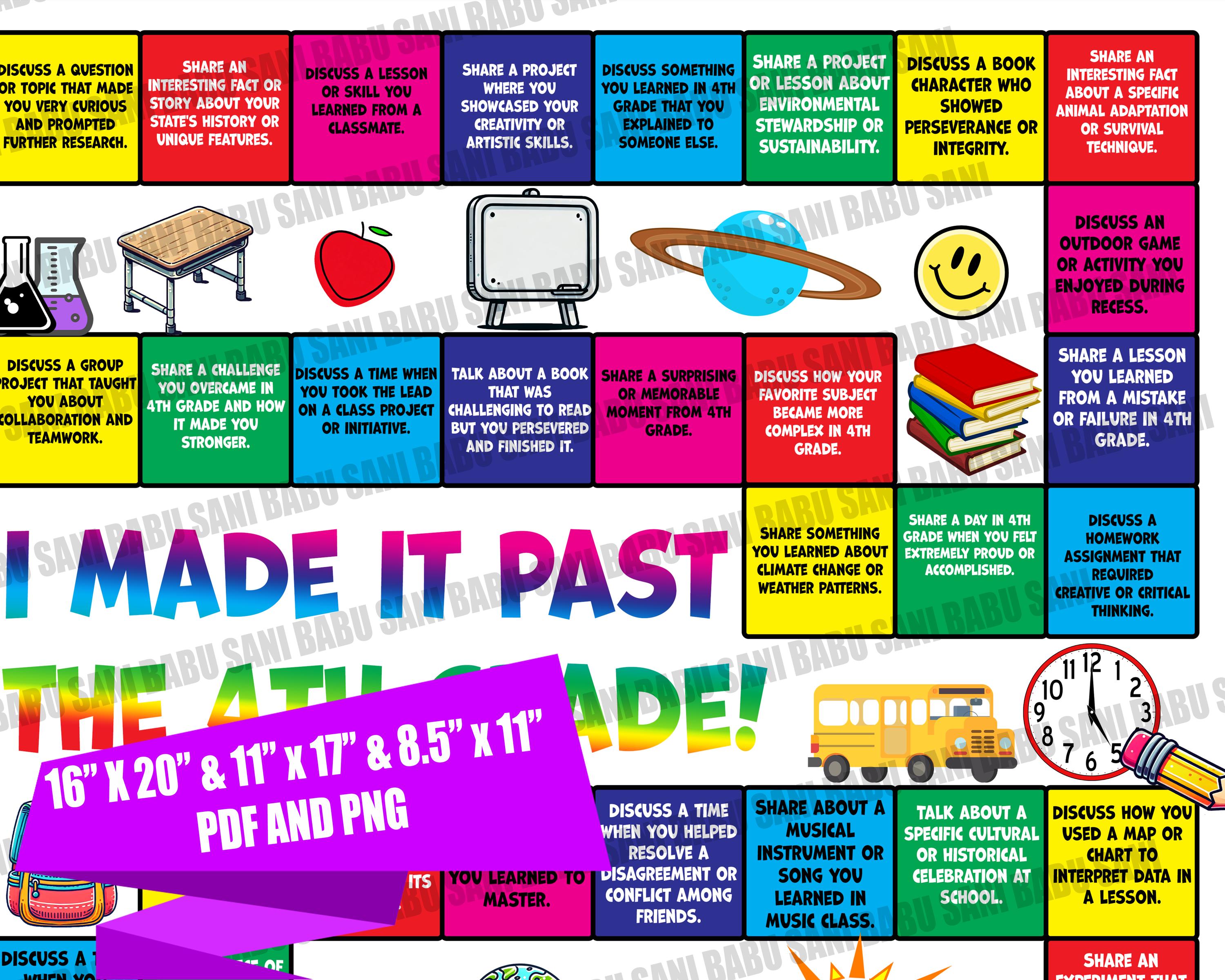 Printable Children's Board Game | I Made It Past the 4th Grade ...