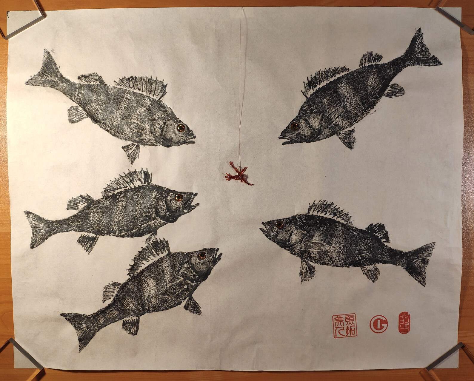 Perch Fish Print, Original Gyotaku Art, Japanese Ink Painting - Etsy