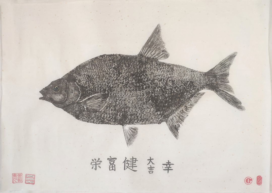 Huge Bream Fish Print, Gyotaku Original, Fish Print, Nature Decor ...