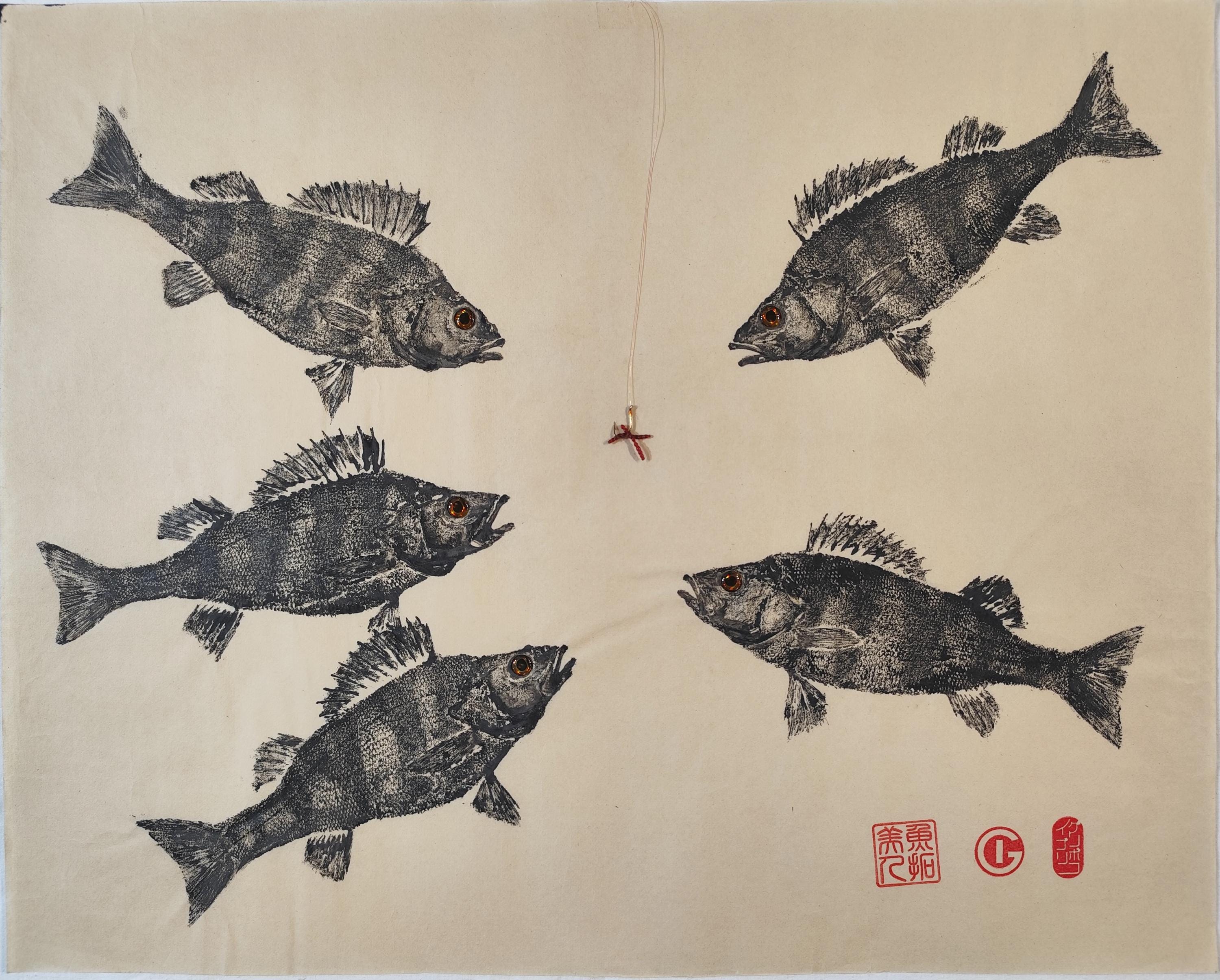 Perch Fish Print, Original Gyotaku Art, Japanese Ink Painting - Etsy