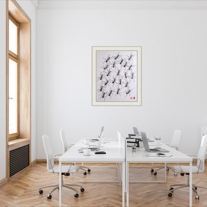 Linocut Art, Ants Print, Flock of Ants, Rice Paper, Ant Stump Prints ...