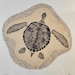 Sea Turtle Print, Gyotaku Original, Two-layer Applique, Turtle Painting ...