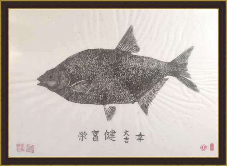 Huge Bream Fish Print, Gyotaku Original, Fish Print, Nature Decor ...