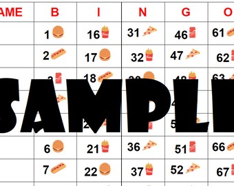 Fast Food Bingo - Etsy