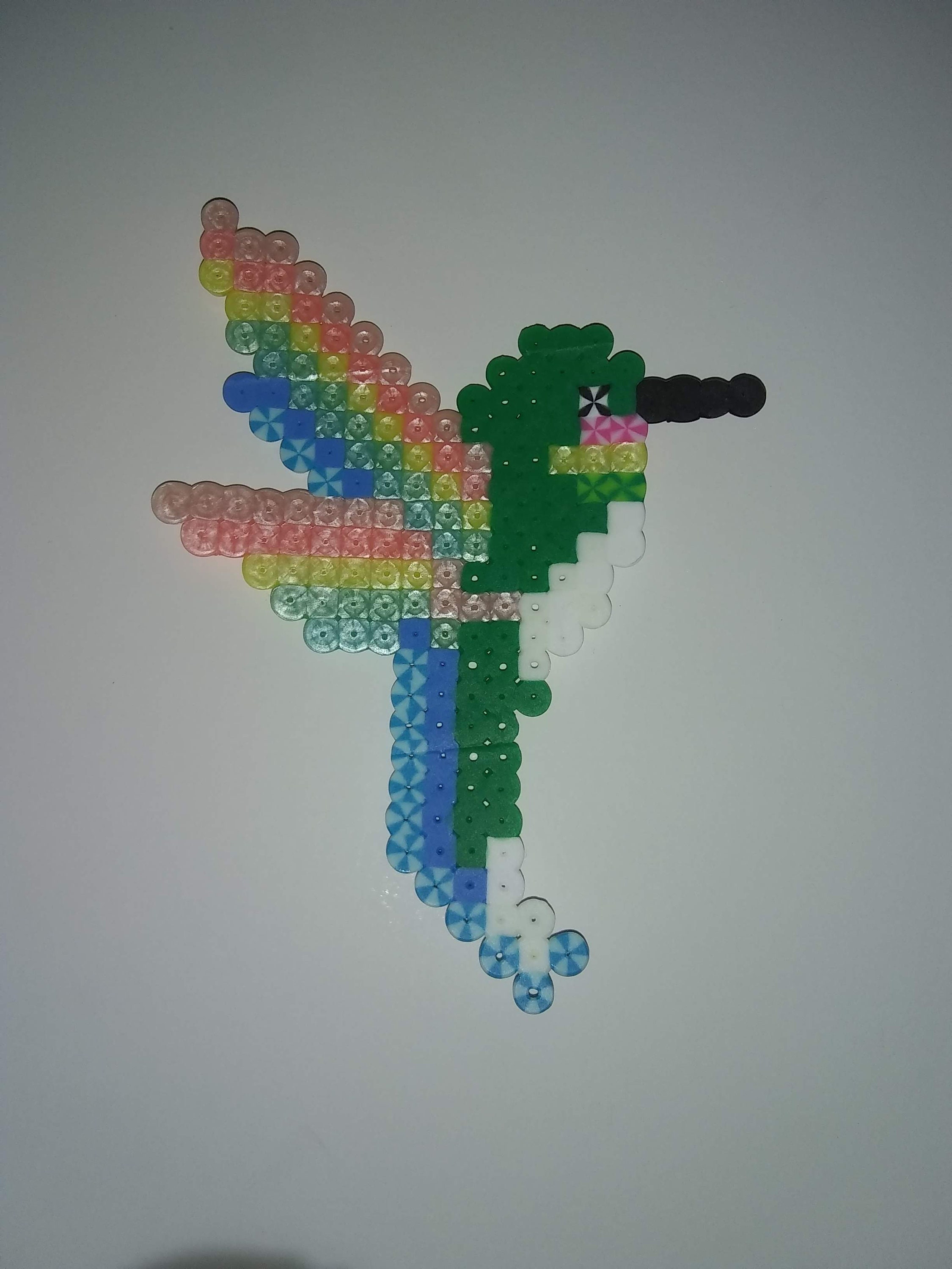 Hummingbird Perler Fuse Bead Charm | Etsy