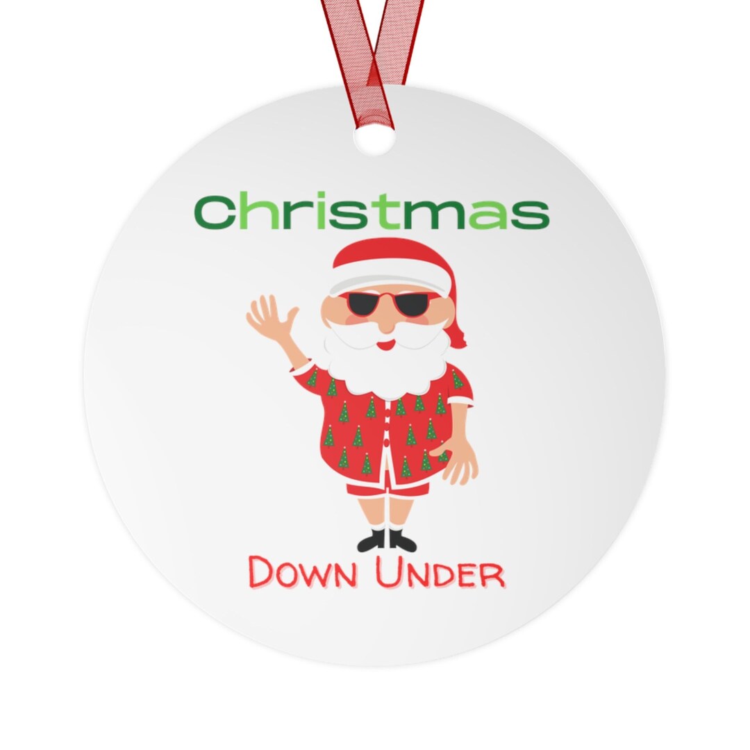 Australian, Chrissy, Christmas Ornament, Fun, Summer Santa, Cotton ...