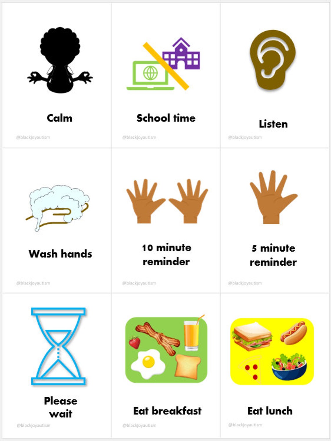 Communication Picture Cards, Digital, Autism Visual Aid, Special ...