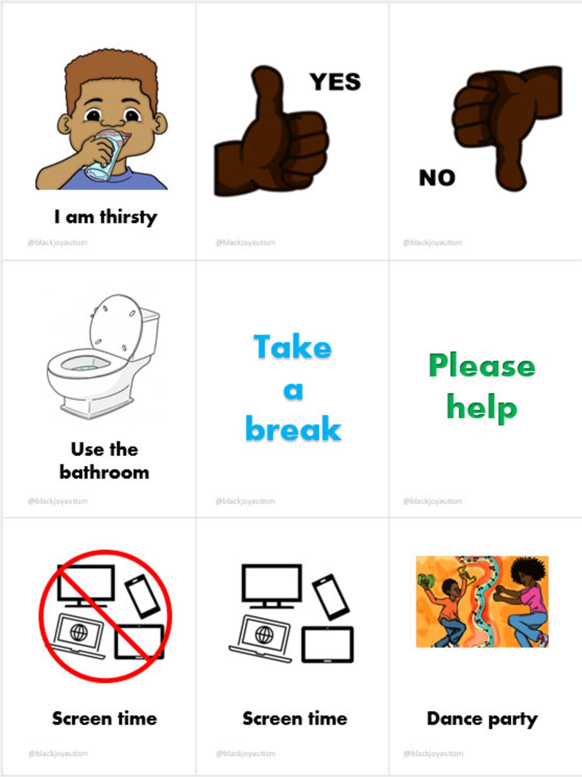 Communication Picture Cards, Digital, Autism Visual Aid, Special ...