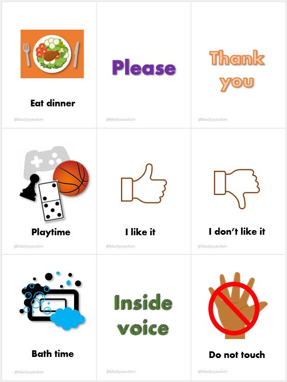 Communication Picture Cards, Digital, Autism Visual Aid, Special ...