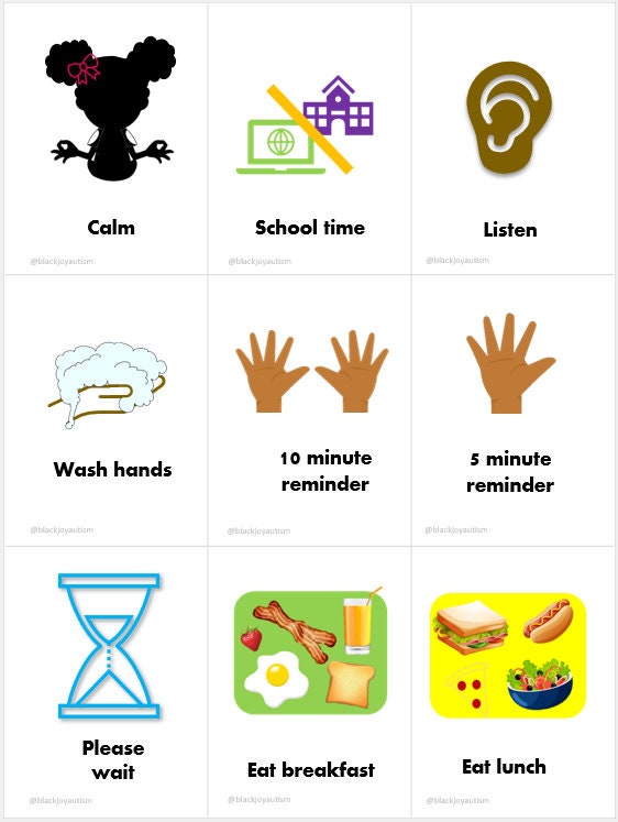 Communication Picture Cards, Digital, Autism Visual Aid, Special ...