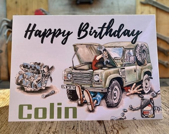 Land Rover Birthday Card - Etsy UK