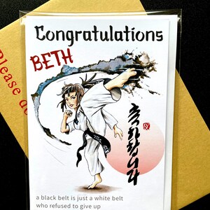 Taekwando Karate Congratulations Card, Personalised Taekwando Karate ...