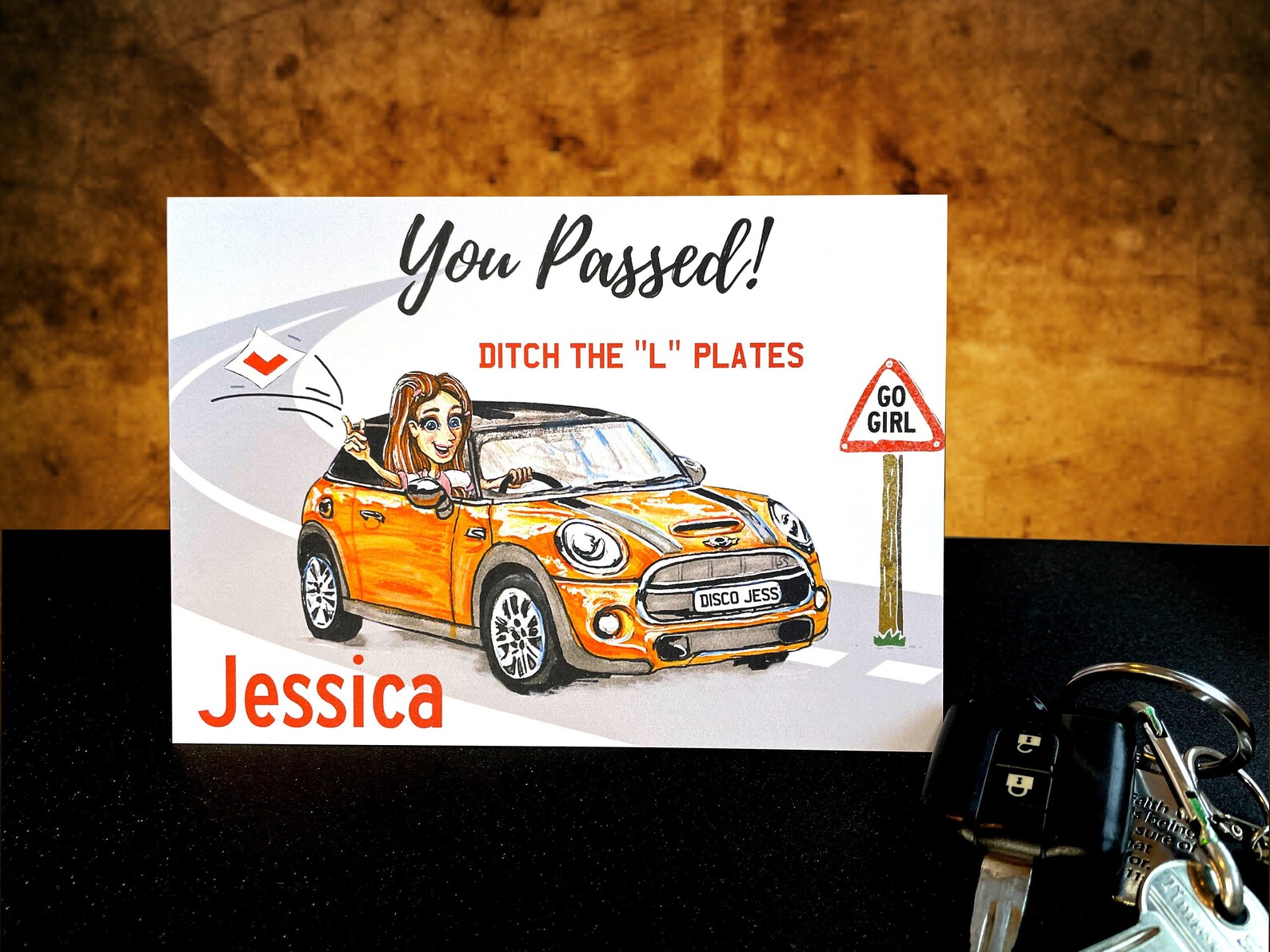Driving Test Card Personalised Name and Number Plate Passed | Etsy UK
