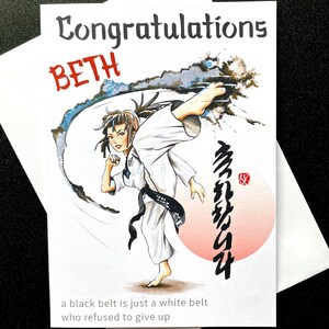 Taekwando Karate Congratulations Card, Personalised Taekwando Karate ...