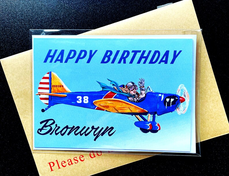 Personalized Pilot Birthday Card for Her Personalised Name - Etsy