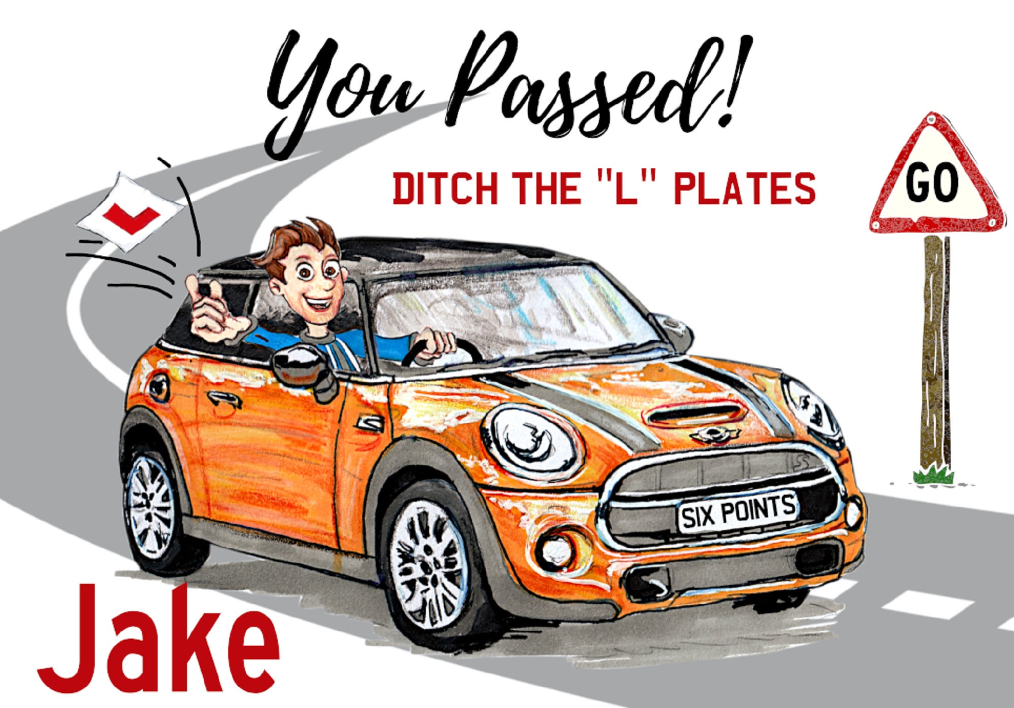Driving Test Card Personalised Name and Number Plate Passed - Etsy UK