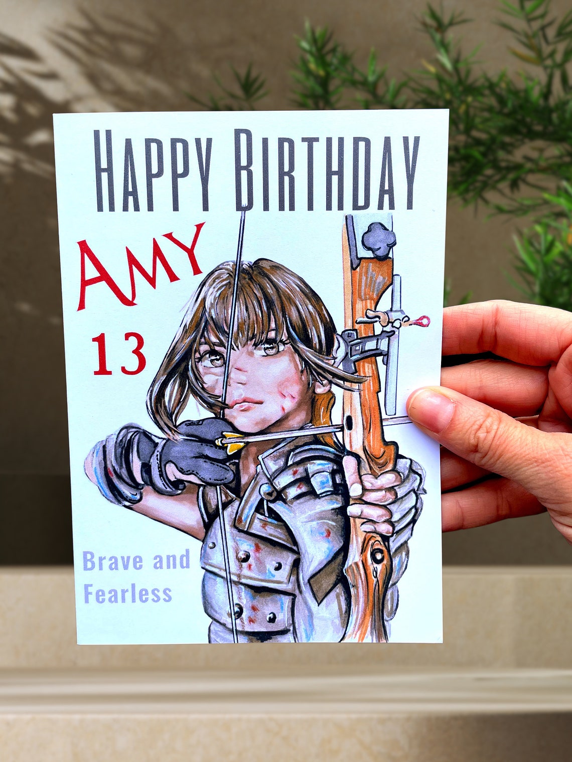 Archery Birthday Card for Girl Personalised Name and Age Card - Etsy