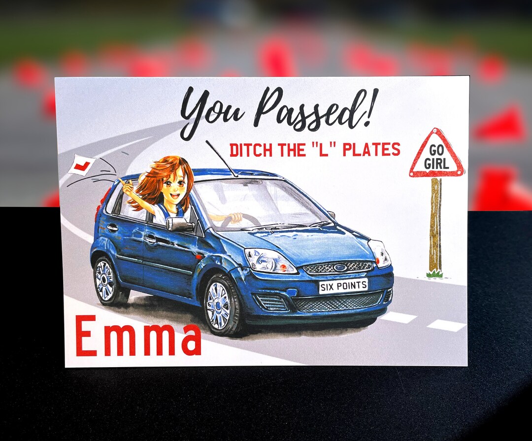 Driving Test Card, Personalised Name and Number Plate Passed Driving ...