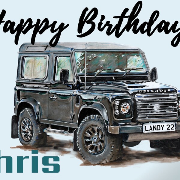 Land Rover Defender Birthday Card - Etsy Australia