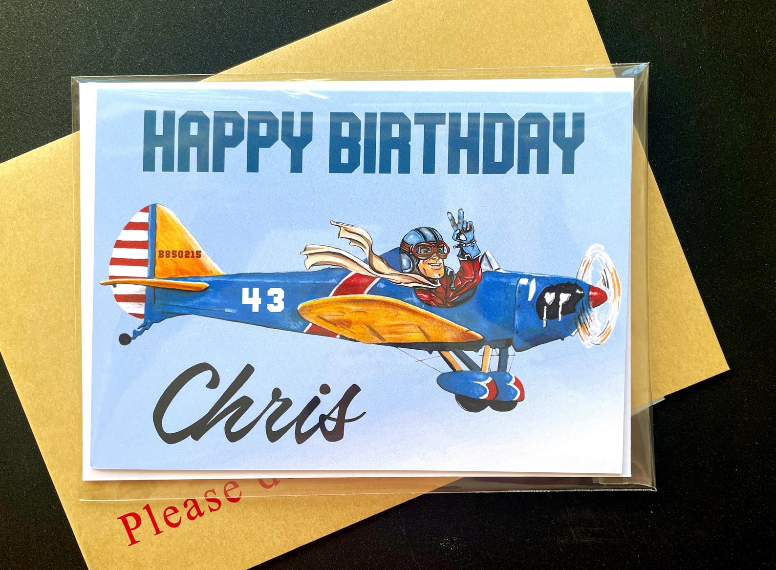 Personalized Pilot Birthday Card for Him Personalized Name - Etsy