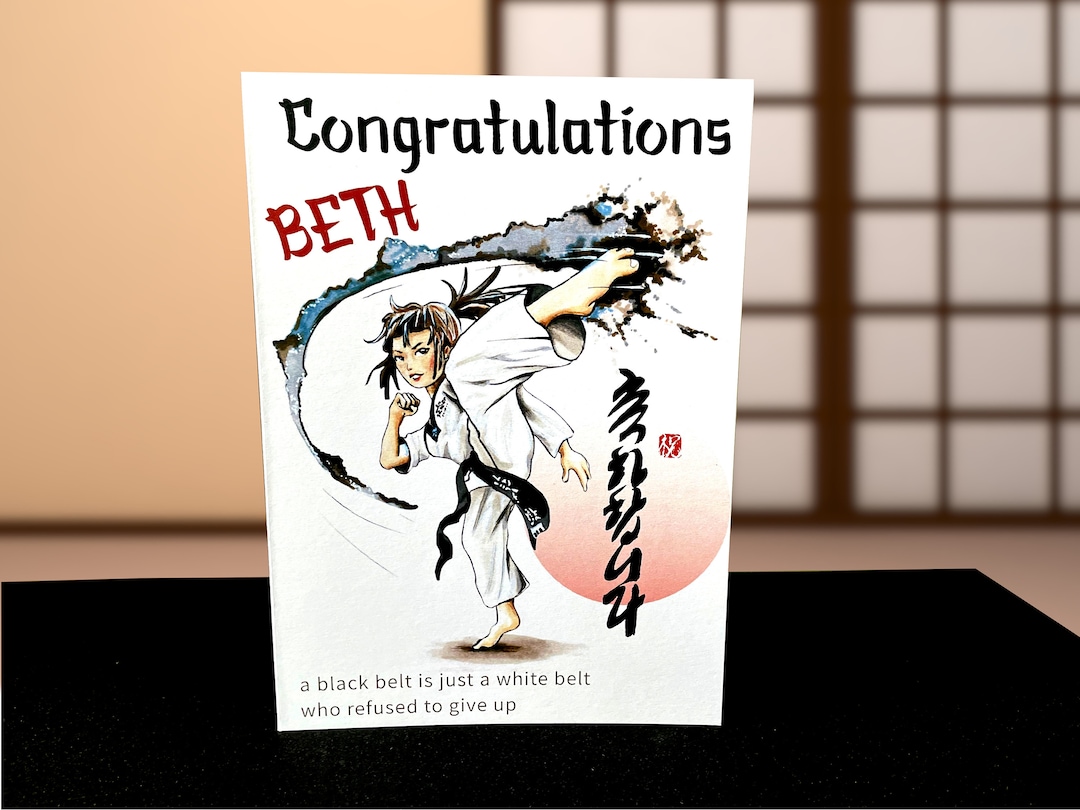Taekwando Karate Congratulations Card, Personalised Taekwando Karate ...