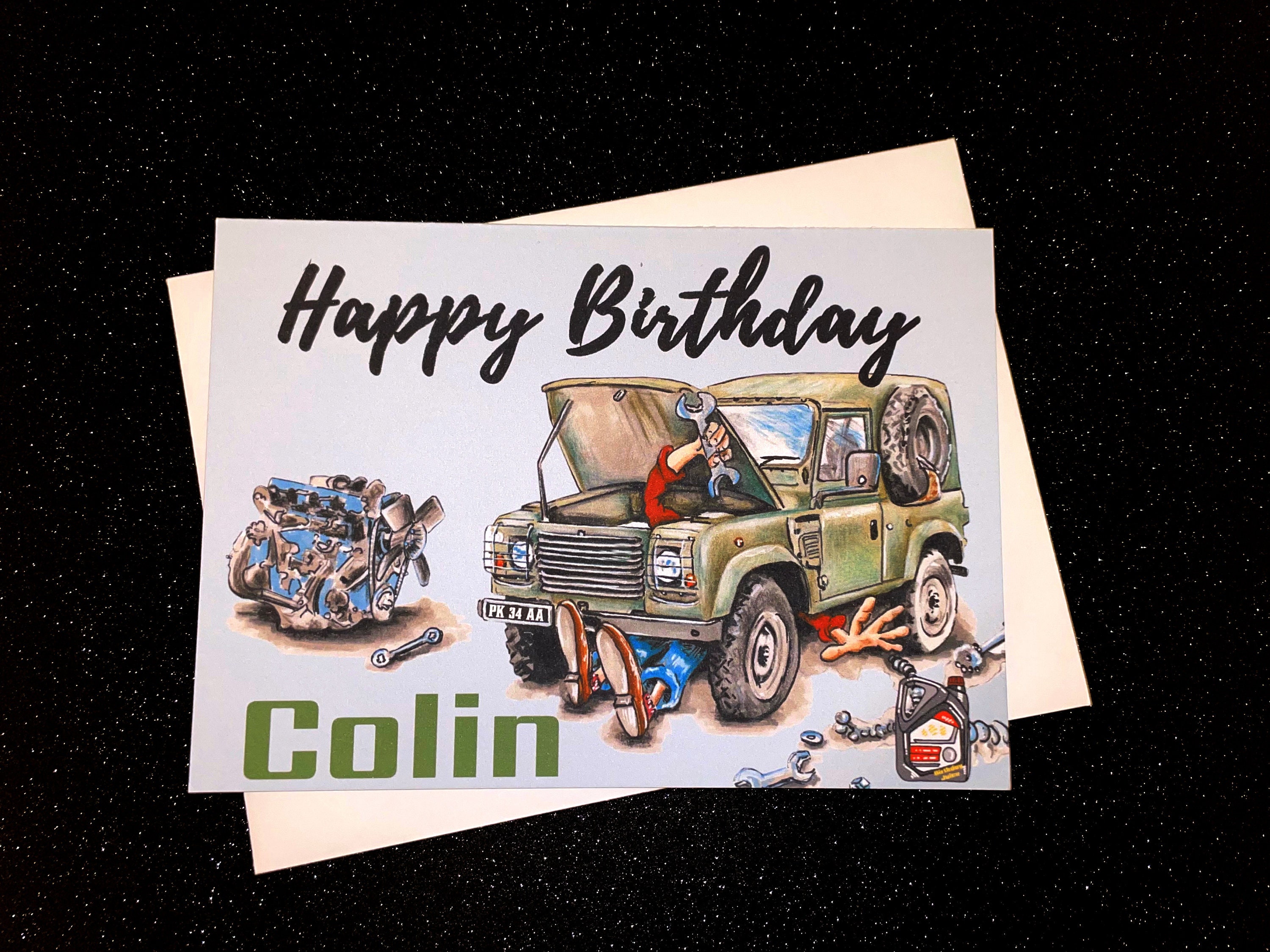 Personalized Birthday Card Land Rover Personalised Number - Etsy UK
