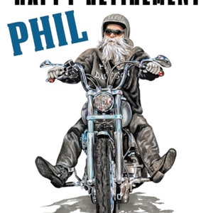 Personalized Motorbike Retirement Card for a Harley Davidson Bike Lover ...